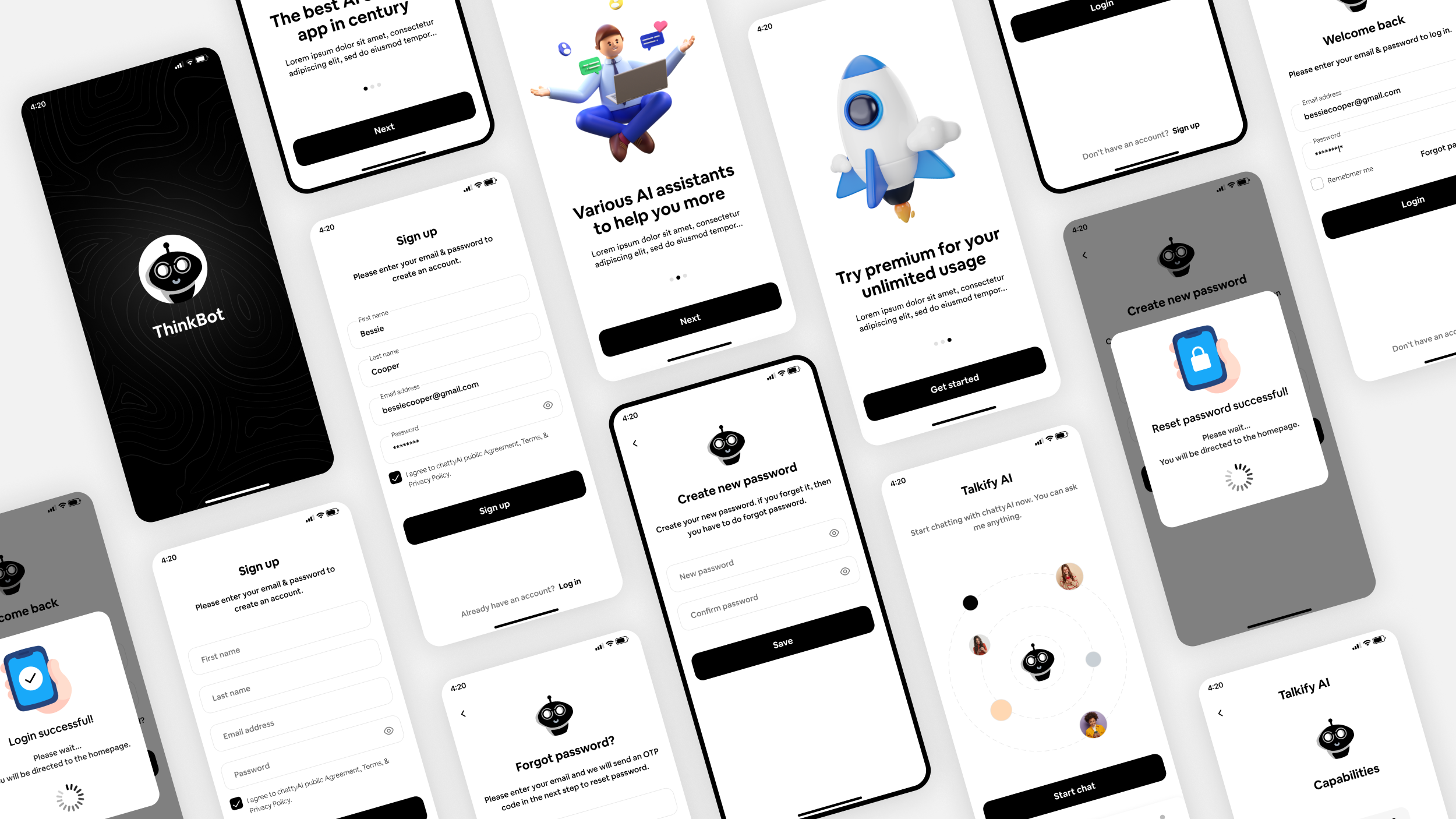 AI BotChatter UI Template: The AI Chat Expert in Flutter 3.x (Android, iOS) UI app template by ...